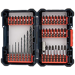 BOSCH PS31-2A 12V Max 3/8 In. Drill/Driver Kit with (2) 2 Ah Batteries and BOSCH DDMS40 40-Piece Assorted Impact Tough Drill Drive Custom Case System Set