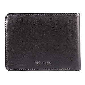 Big Skinny Men's L-Fold Passcase Leather Slim Wallet, Holds Up to 30 Cards, Black