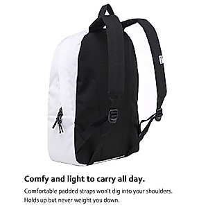 HotStyle SIMPLAY Classic School Backpack Bookbag, White