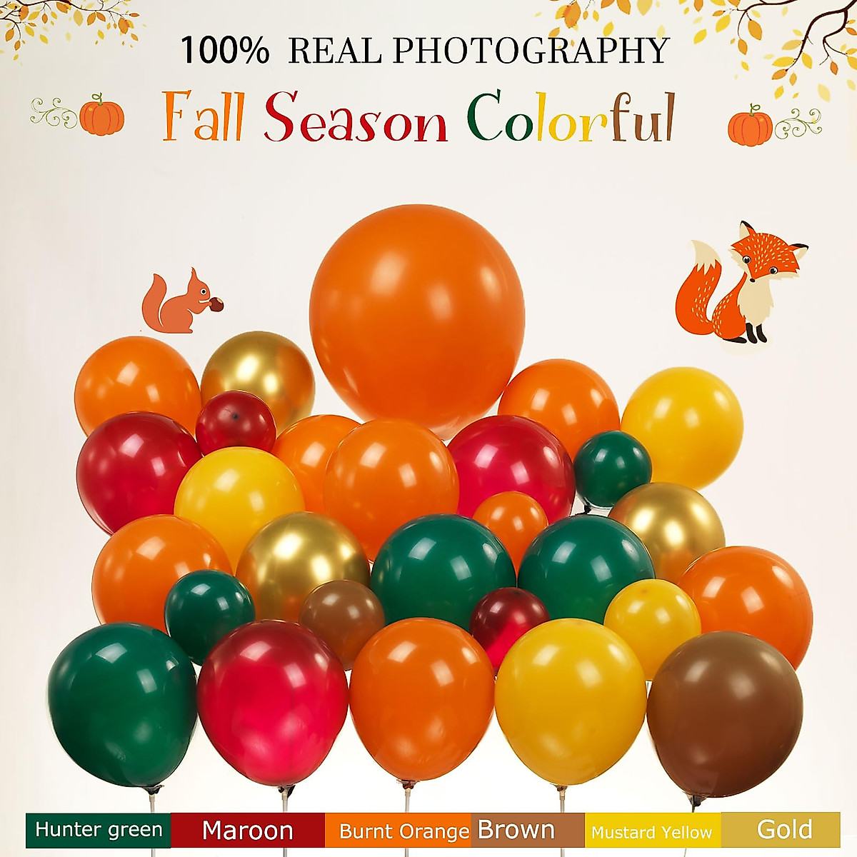 Fall Colors Balloon Garland Kit for Autumn Celebrations