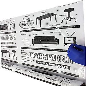 Mybecca Clear Marine Vinyl 30 Yard Roll of 8 Gauge 54 Inches