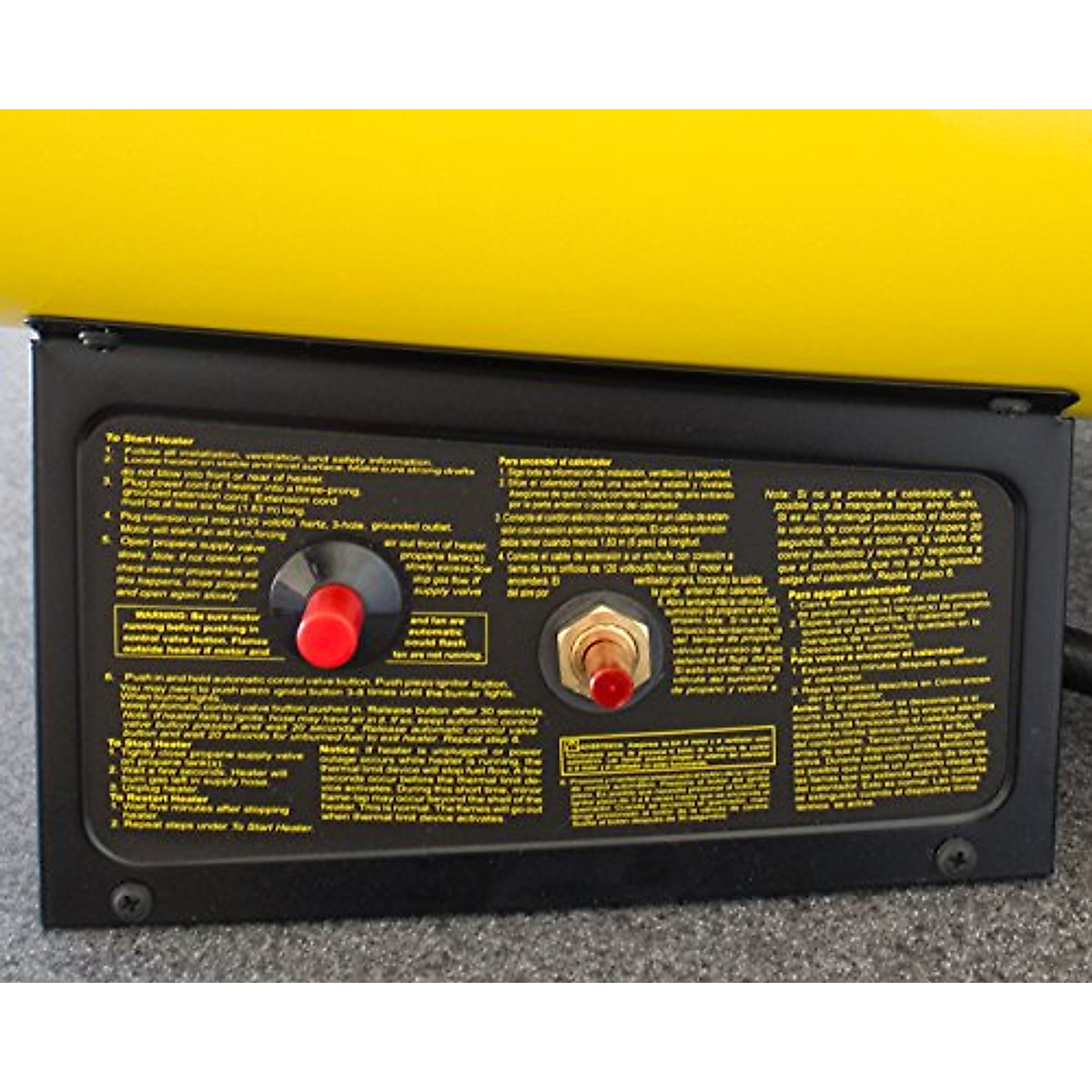 Hiland BGA1601-40k HIL-SHOP-LP40 Propane 40,000 BTU Forced Air Warehouse/Shop Heater w/Stand, Yellow