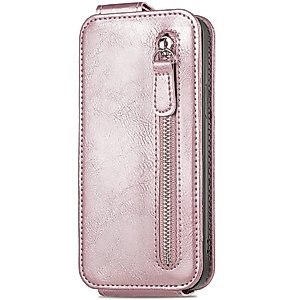 HUANGTAOLI Wallet Case for OnePlus Nord N20 5G, Zipper Pocket Built-in Magnet Closure Kickstand Handbag Phone Case for OnePlus Nord N20 5G