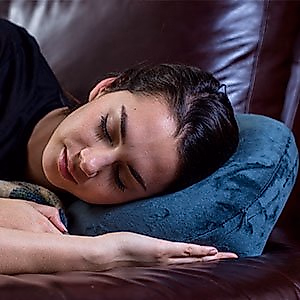 AirComfy Daydreamer Travel Neck Pillow - Self-Inflatable Pillow with Luxuriously Soft Washable Cover and Packsack - Compact and Lightweight Support for Sleeping and Traveling in Airplanes