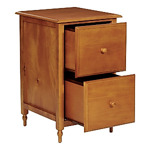 OSP Home Furnishings Knob Hill Collection Office File Cabinet, Antique Cherry Finish