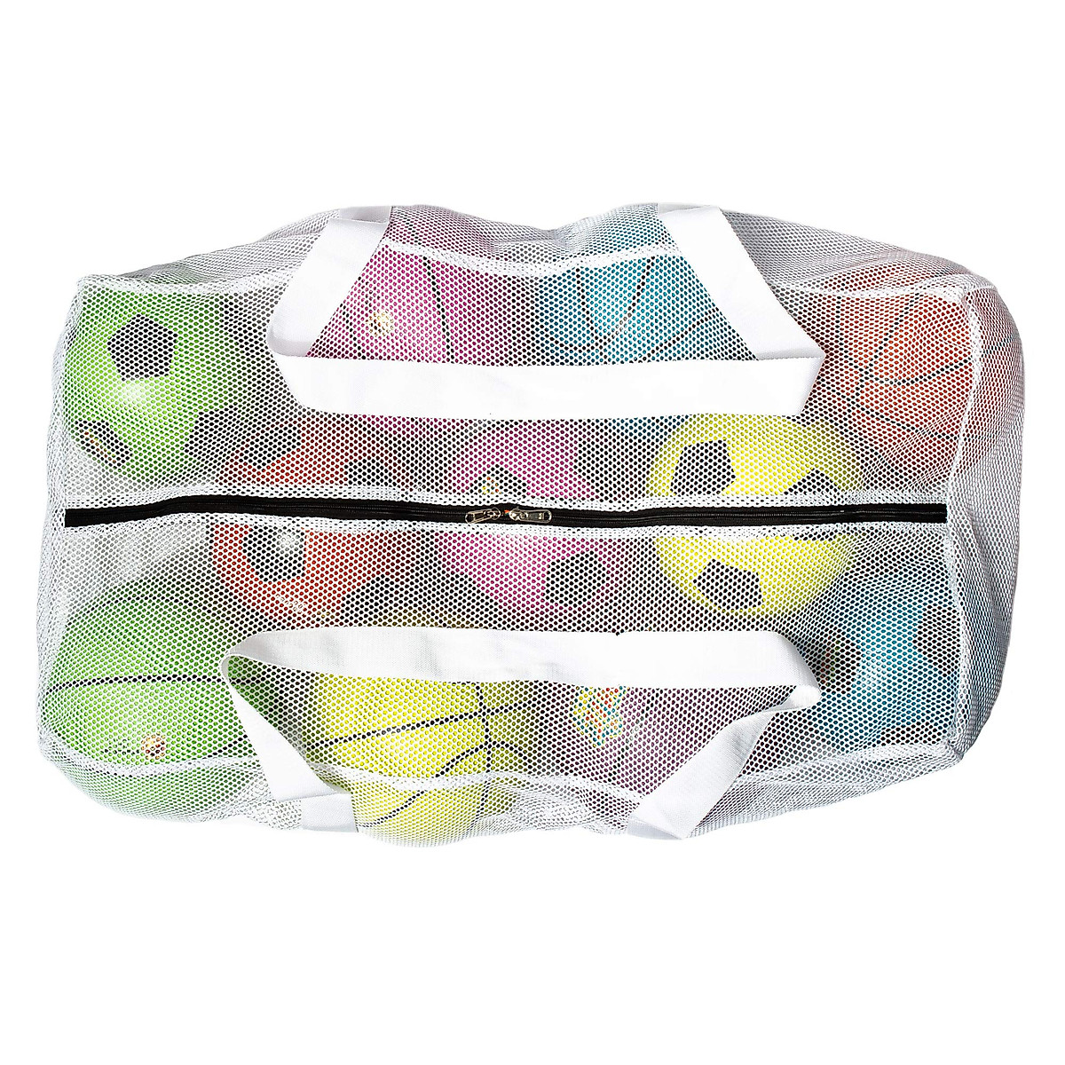 Extra Large Ball Sports Bag - Double Zipper, Two Straps for Wearing on Back or Carrying - Gym Bag Fits up to 10 Full Size Soccer Balls, Basketballs, Volleyballs, and More