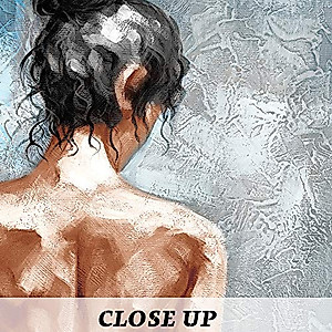 Wall Art for Bathroom Bedroom Decor Abstract Nude Woman Black and Blue Framed Wall Art