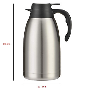 CozyKit Stainless Steel Thermal Coffee Carafe/Double Walled Vacuum Flask / 12 Hour Heat Retention / 1.5 Liter Tea, Water, and Coffee Dispenser