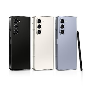 SAMSUNG Galaxy Z Fold 5 Cell Phone, Factory Unlocked Android Smartphone, 512GB, Big 7.6” Screen for Streaming, Gaming, Dual App View, One-Hand Control, Hands-Free Use, US Version, 2023, Icy Blue