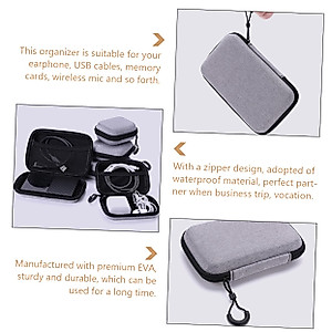 FAVOMOTO 4 Pcs Multifunctional Storage Bag Wireless Mic Bag Portable Wireless Mic Case Usb Guitar Cable Wireless Headset Microphone Headphone Pouch Lapel Storage Box Travel Eva Outdoor