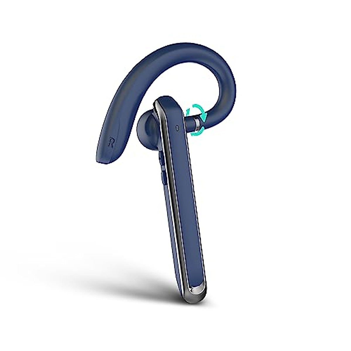 Mosonnytee Bluetooth earpiece Wireless Bluetooth earpiece for Cell Phone handsfree with Microphone 7-Hrs usageone, Single on Ear Headphones Trucker Bluetooth Phone earpiece Both Ear use (Blue)