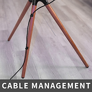 VIVO Artistic Easel 45 to 65 inch LED LCD Screen, Studio TV Display Stand, Adjustable TV Mount with Swivel and Tripod Base, Black Bracket, Dark Walnut Legs, STAND-TV65A