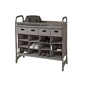 neatfreak 16 Cube Storage Organizer 4-Tier Stackable Shoe Organizer For Closet Organization - Free Standing Cube Shoe Rack With Drawers - 35.2 x 13 x 32.6 in