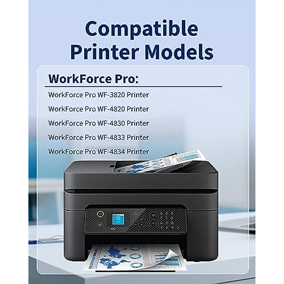 822XL Ink Cartridges Remanufactured Replacement for Epson 822XL Ink Cartridges Combo Pack T822XL 822 Printer Ink for Workforce Pro WF-3820 WF-4820 WF-4830 WF-4833 WF-4834 (4-Pack, BCMY)