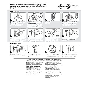 Command Under Sink Cabinet Caddy, Holds up to 7.5 lbs, 1-Caddy, 4-Strips, Organize Damage-Free