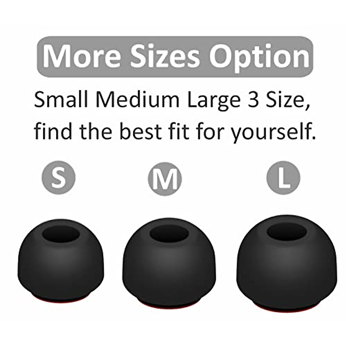 3 Pcs Memory Foam Tips for Voyager Legend 5200, Replacement Small Medium Large 3 Size Reduce Noise Comfortable Ear Tips Buds Earbuds Compatible with Plantronics Voyager 5200 - Black