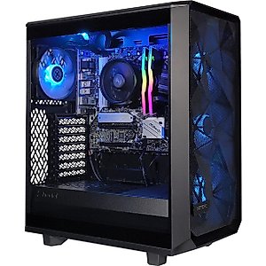 G3 Meshify Optimal Gaming Desktop (AMD Ryzen 5 5600G 6-core 4.4GHz Turbo, 16GB DDR4 RAM, 500GB NVMe SSD, Radeon Graphics, Windows 11) Gamer Computer PC