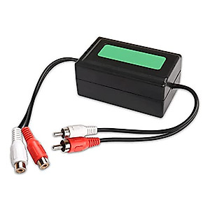 MEIRIYFA Car Stereo Audio Filter Suppressor, Car Amplifier Noise Filter Isolation 2RCA Male to Female for Car Power Amplifier, Studio Recording Equipment