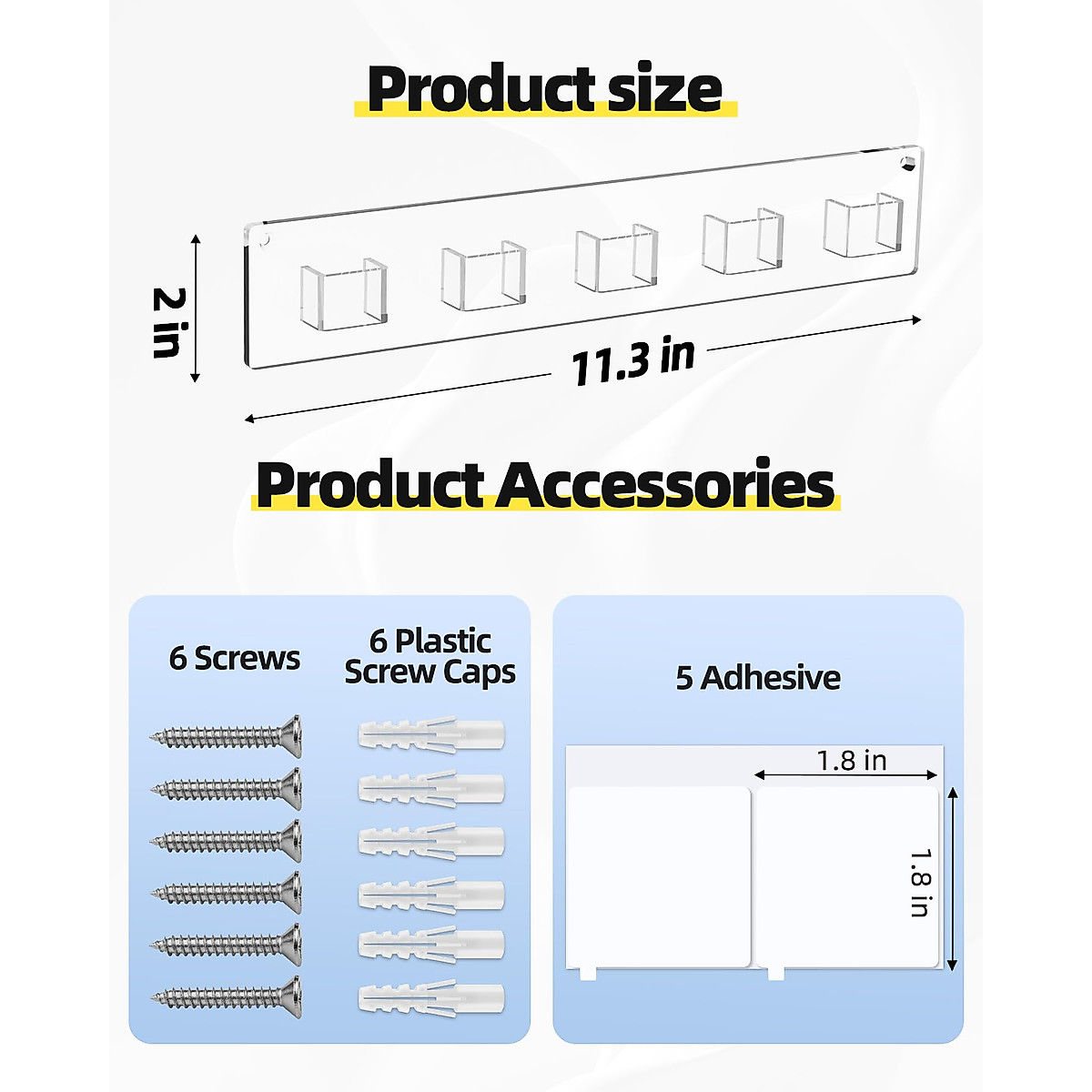 MaxGear Sunglasses Organizer Wall, Acrylic Sunglass Holder Clear Sunglasses Display Rack for Multiple Glasses, Eyeglass Holder for Office & Home Decor, Unique Gifts for Husband, Women & Girls, 3 Pack