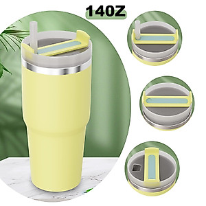 YOUEXPERT 14 oz Tumbler with Straw, Insulated Tumblers with Lid and Straw, 14 oz Cup Stainless Steel Mini Outdoor Sports Travel Tumblers - Pomelo