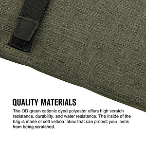 OLIGHT Exploit Multifunctional Knifebag, EDC Display Storage Bag with Detachable Pouch, Double-Layer Large-Capacity Organizer with 20 Slots for Pocket Flashlights and EDC Tools (ODG)