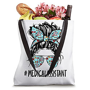 Messy Hair Woman Bun Medical Assistant Nurse Life Tote Bag