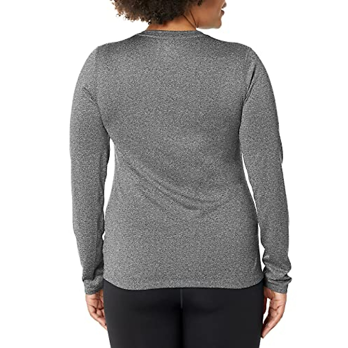 Hanes womens O9309 athletic shirts, Black Heather, Large US