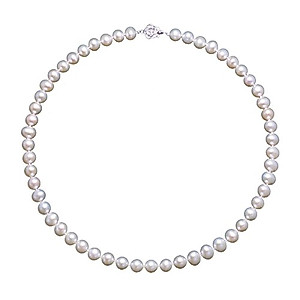 VIKI LYNN Pearl Necklace 6-7mm Freshwater Cultured Pearls 925 Sterling Silver 18inch