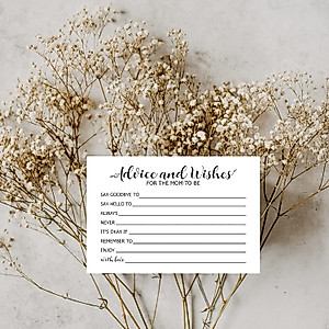 TENTADO Baby Shower Advice Card, Pack of 50 4x6 Inch - Premium Quality, Perfect for Baby Shower Games & New Mom Gifts