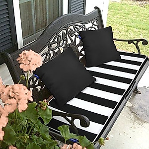 INFBLUE Outdoor Bench Cushion for Patio Furniture Swing Cushions Window Seat Cushions Patio Cushion with Handle and Adjustable Straps (45''x18'')