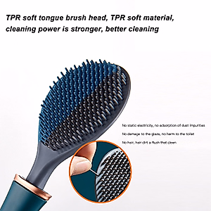 Psytfei Toilet Brush and Holder Toilet Bowl Cleaner Brush Set Wall Mounted Long Handle Bathtub Brush with Dust Cover for Bathroom Deep Cleaning
