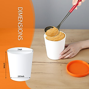 Mini Homemade Ice Cream Containers - 6 Pack Reusable 8Oz Leak-Free Silicone Lid Set