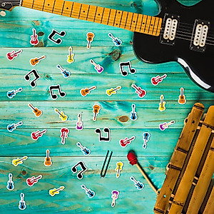 Fangleland 200Pcs Music Guitar Theme Confetti, Rock and Roll Table Scatters for Rock Star Karaoke Hippie Birthday Baby Bridal Shower Bachelorette Party, Funky Music Studio Room Decor Supplies