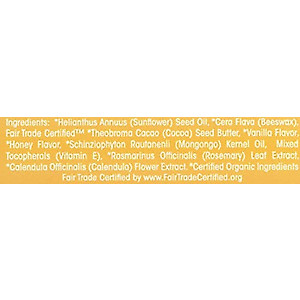 ECO LIPS Organic Mongo Kiss Vanilla Honey Lip Balm, 0.25 OZ