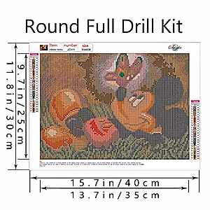 Cirmgete Diamond Painting Mickey Mouse Kit,5D Diamond Art Kits for Adults Full Round Drill,Paint by Diamonds Round for Wall Decor Gift