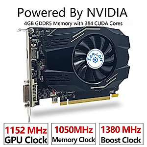 ZER-LON GeForce GT 1030 Graphics Card, 4GB 64Bit GDDR4, PCIe 3.0 x4, HDMI/DVI-D, DirectX 12, GPU Boost 3.0, Computer Gaming Video Card, Desktop GPU, Support 4K