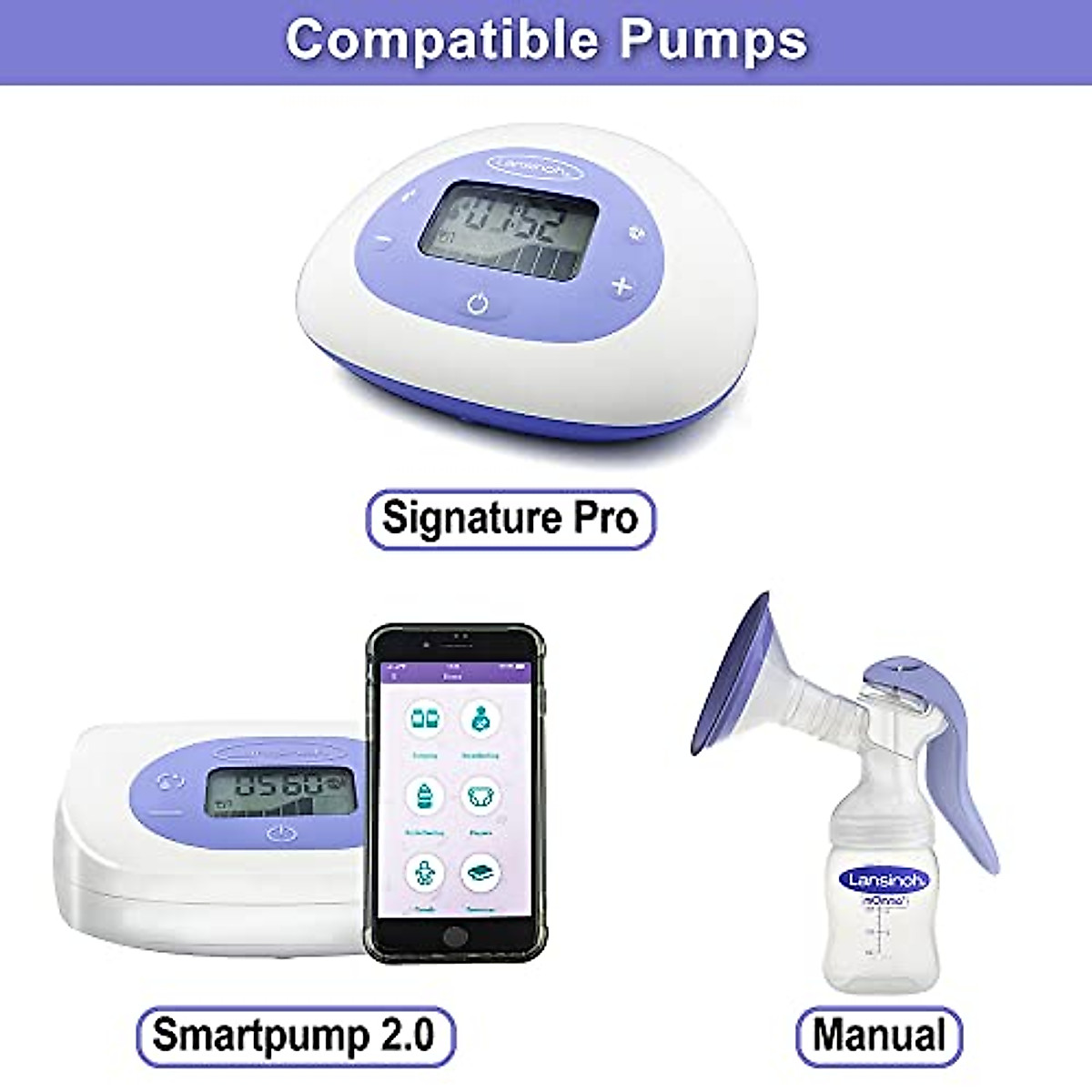 Nenesupply 19mm Flange Breastshield Compatible with Lansinoh Pump Parts and Breastpumps. Replacement to Lansinoh Flange 19mm Breastshield. Work with SignaturePro SmartPump Manual
