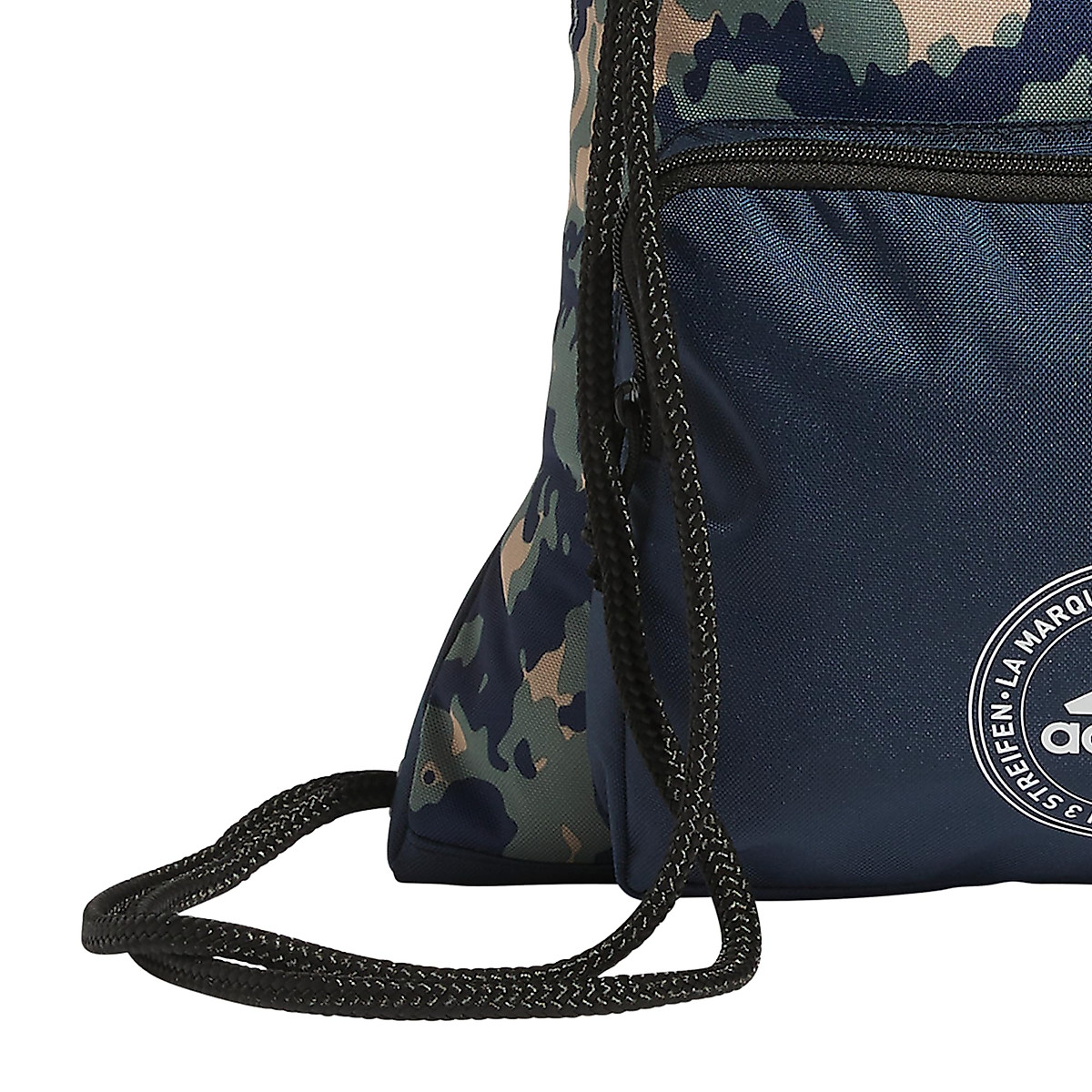 adidas Classic 3s 2.0 Sackpack, Essential Camo Crew Navy-Silver Green/Crew Navy, One Size