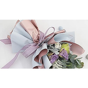 Rikyo 24 Counts Waterproof Fresh Flowers Wrapping Paper,Double-Sided Packaging Florist Bouquet Paper,Valentine's Day Flower Bouquets Wrapping Paper 12 Colors 22.8 x 22.8