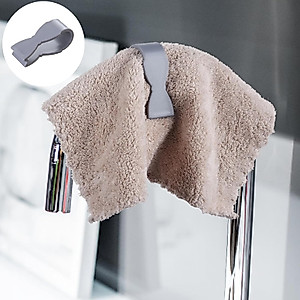 Towel Clips for Kitchen, 6 Pack Kitchen Towel Holder Dish Towel Holder Keeps Towel from Falling, Suitable for Kitchen, Oven Handle, Bathroom Towel Rack, Dishwasher, Gray