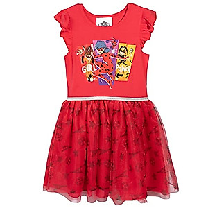 Miraculous Ladybug Rena Rouge Big Girls Tulle Dress Red 14-16