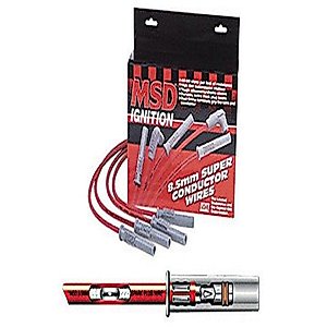 MSD 31239 Super Conductor Spark Plug Wire Set 8 Cyl 90° Plug, Socket/HEI Cap