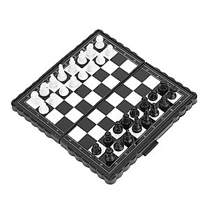 sjlerst Chess, Portable Chessboard Chess Board Game Magnetic Chess Set, for Party Family Activities