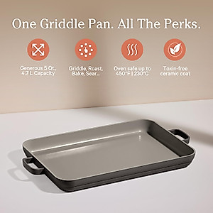 Our Place Griddle Pan - Versatile Nonstick Ceramic Sheet Pan & Stovetop Griddle | Toxin-Free, Dual-Use, with Ergonomic Handles | 5 Qt Capacity, Oven Safe up to 450°F | Char