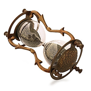 PORTHO Sand Timer Hourglass| 10 Minutes, Short time Alarm| Unique Gift on Wedding, Anniversary, Birthday, Christmas, Graduation| Gift for Valentines, Her/Him, Kids (Dome Shaped Antique Sandtimer)