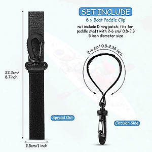 MOPHOEXII Kayak Paddle Holder,Kayak Paddle Clip,Kayak Paddle Storage Clip/Paddle Board Accessories, Inflatable Boat Paddle Storage, Set of 4 Paddle Clips