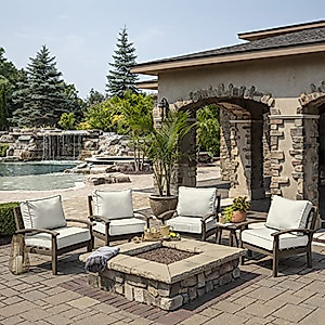 Arden Selections ProFoam Performance Outdoor Deep Seating Cushion Set 22 x 22, Sand Cream