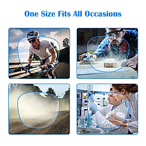 LASMEX Safety Glasses Goggles for women and men Anti-fog Glasses Protective Eyewear Clear Anti-Scratch/Anti-Blue Ray