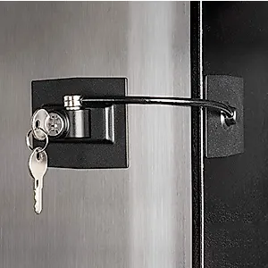 Guardianite Premium Refrigerator Door Lock with Built-in Keyed Lock (Black)