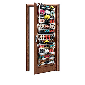 COLIBYOU naturally home Over The Door Shoe Rack w/ 12 Layers That Holds up to 36 Pairs of Shoes